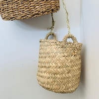 Straw Hanging Pot Cover - Etsy