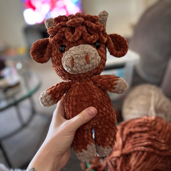 Crochet Highland Cow Amigurumi Pattern Farm Animal Crochet Pattern Cow ...