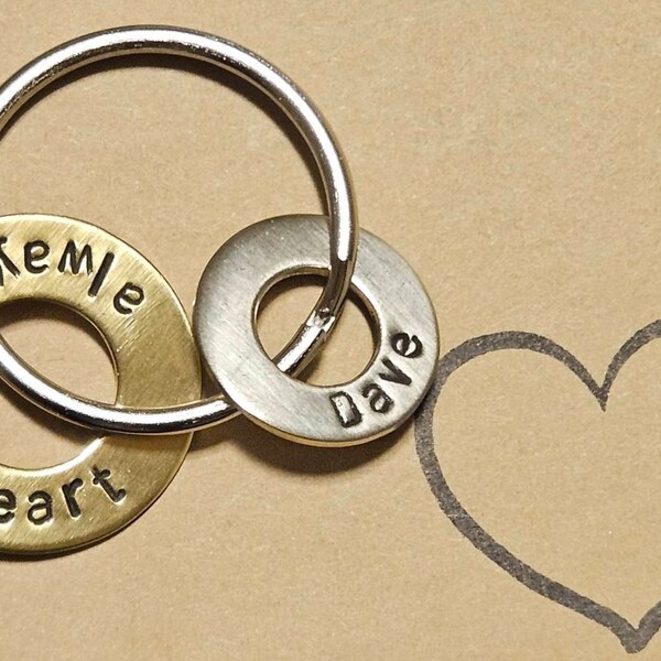 CARPE DIEM Hand Stamped Washer Key Chain - Graduation Gift - Birthday ...