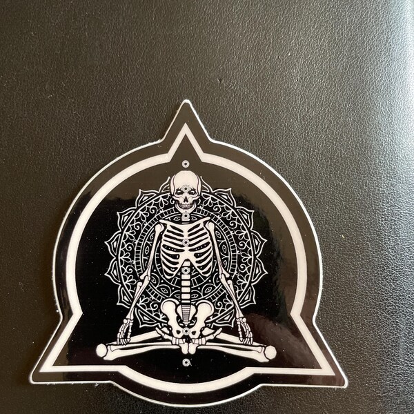 3-inch Vinyl Decal: Skeleton Reading 'find Your Peace' Literary ...