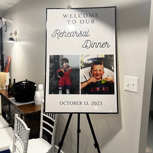 Rehearsal Dinner Sign | 24" X 36" | Rehearsal Dinner | Rehearsal Dinner ...