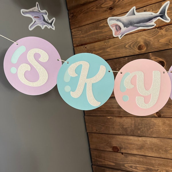 Bubbles Birthday Banner - Bubble Birthday - Pastel Bubble Party ...