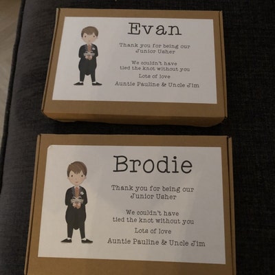 Page Boy Thank You Chocolate Box, Chocolate Hamper, Page Boy Gift ...