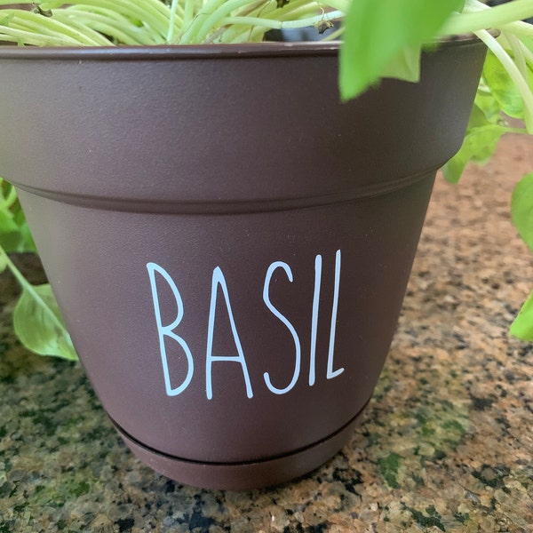 Herb Decals, Potted Plant Labels, Basil Label, Oregano Label, Gardening ...