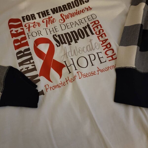 Support Heart Disease Awareness in Style With Our I Wear Red for CHD ...