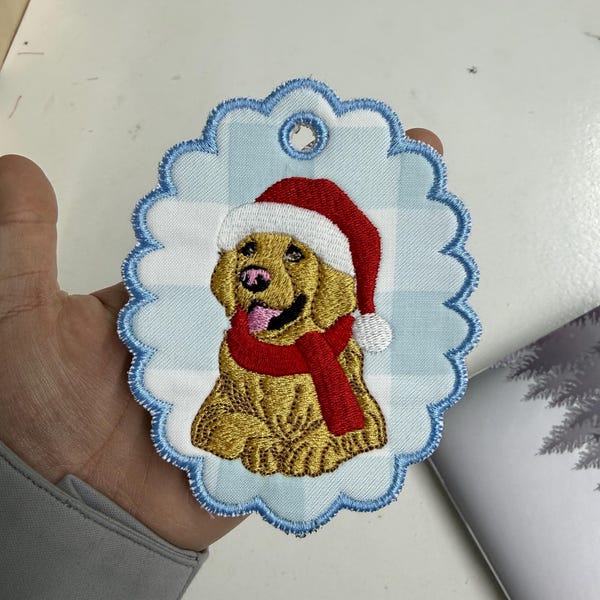 Oval In-the-hoop Appliqué Ornament Set, Scalloped Edge and Smooth Edge ...