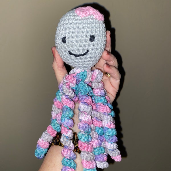 Octopus for Preemies-grace. Gray and Pink. NICU Baby Gifts. Baby Shower ...