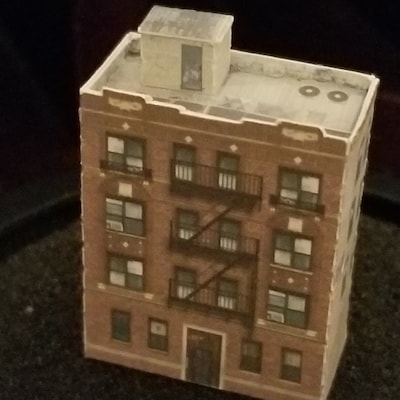 Paper Model Cardstock Building Chicago or Brooklyn Style Apartment Pre ...