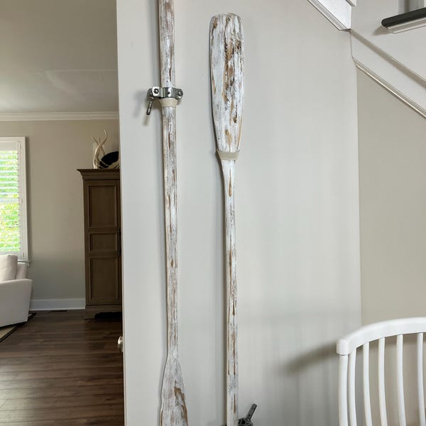 Leather Vertical Paddle Display Hanger, Canoe Row Hook, Wall Hanging ...