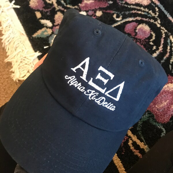 Chi Omega Cursive Baseball Hat - Embroidered Baseball Cap // Sorority ...