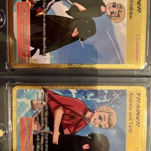 Pokemon Card Custom Pokemon Card Metal Gold Pokemon Card - Etsy