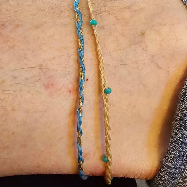 Braided Anklet Bracelets, Anklet Braided Bracelets, Boho Bracelets ...
