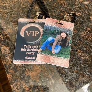 Rose Gold VIP Pass Birthday Invitation PLASTIC Rose Gold VIP Pass ...