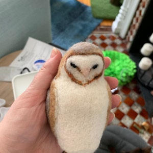 Needle Felting Kit Barn Owl Intermediate DIY Craft Kit Christmas Gift ...