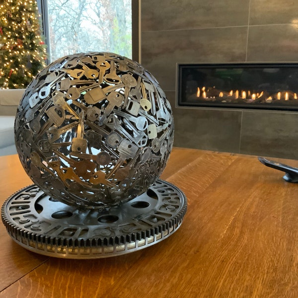 Large 23 Cm Key Ball, Key Sphere, Metal Sculpture Ornament - Etsy