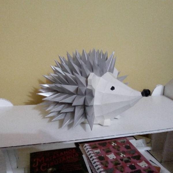 Hedgehog Papercraft Sculpture, Printable 3D Puzzle, Papercraft Pdf ...
