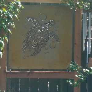 Turtle Art Screen or Panel | Metal Privacy Screens | Turtle Metal Wall ...