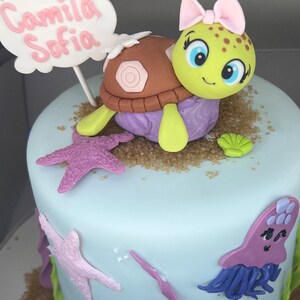 Fondant T-rex Dinosaur With Party Hat Cake Topper 1st Birthday Baby ...