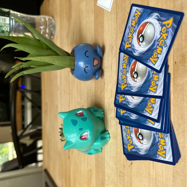 Painted Bulbasaur and Oddish Planters With Live Succulents/cacti (two ...