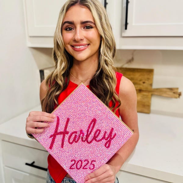 CUSTOM Barbie Jeweled Graduation Cap Topper - College Graduation High ...