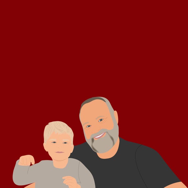 Custom Dad Portrait - Personalized Father's Day Gift - Unforgettable ...