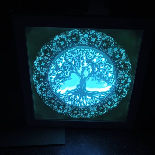 Tree of Life Shadowbox SVG Cricut Cut Files | 3D Paper Lightbox |nstant ...