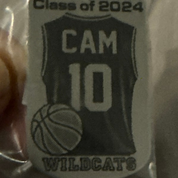 BASKETBALL Player Graduation Keychain or Bag Tag, Personalized FREE ...