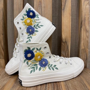 Custom Sneakers Embroidered/ Ghost Embroidered Converse/ Halloween ...
