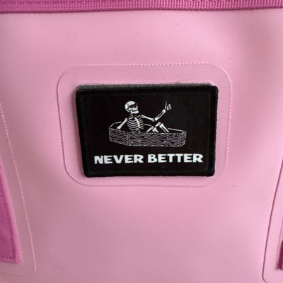 Stay Positive Funny Morale Patch Hook and Loop Backing for Backpack, Rucksack, Operator Hat and ...