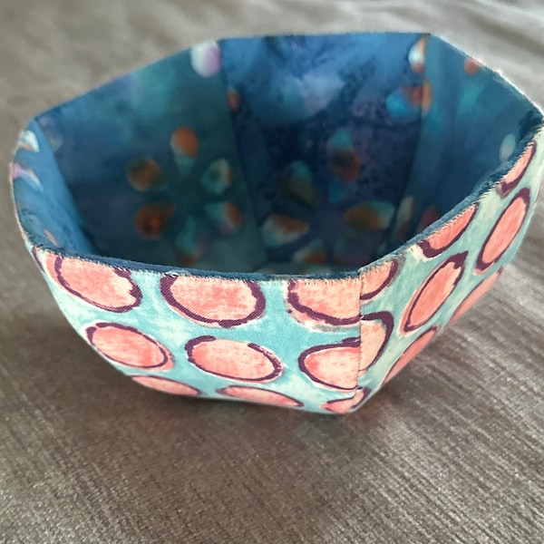 Fabric Bowl Patterns Printed, EPP Fabric Bowl, EPP Bowl Pattern, How to ...