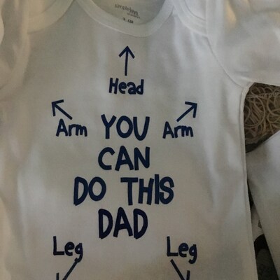 Dad Instruction Baby Onesie Design Digital Download SVG New Dad Fathers ...