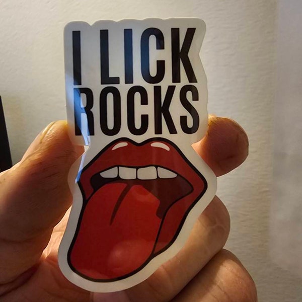 I LICK ROCKS Sticker | Funny Rock Stickers | Taylor's Rocksmithery - Etsy