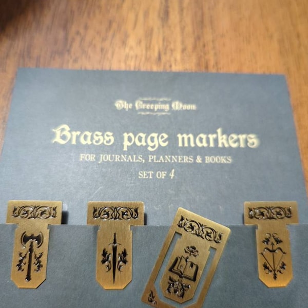 Brass Page Markers Set, Index Tabs, Brass Clips, Journal Clips, Journal ...