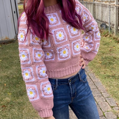 Daisy Sweater PDF CROCHET PATTERN Download - Etsy