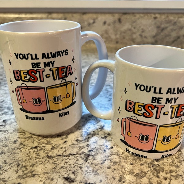 Custom Best Friend Mug, Bestie Ceramic Cup Personalized, Best Friend ...
