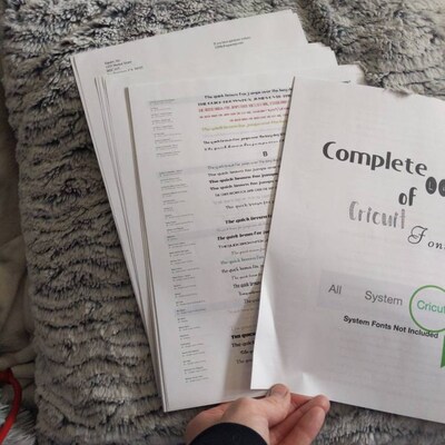 Full PDF Cricut Font List, Printable Format, Cricut Fonts Only, Font ...