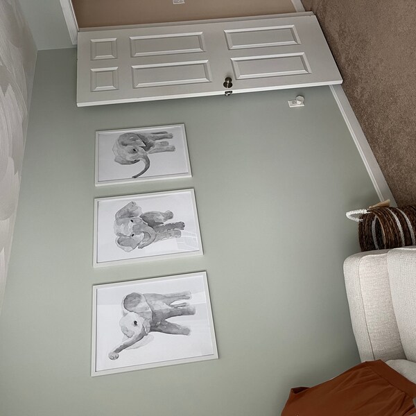 Elephant Print Wall Art, Elephant Art Print, Elephant Nursery Wall Art ...