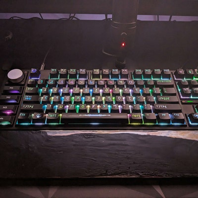 Daedric Font Backlit Keycap Set top Print Only or Top and Front Side ...
