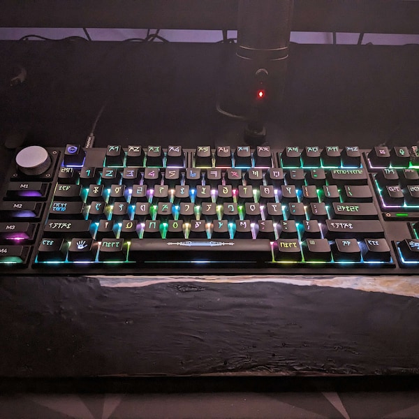 Daedric Font Backlit Keycap Set (top Print Only or Top and Front Side ...
