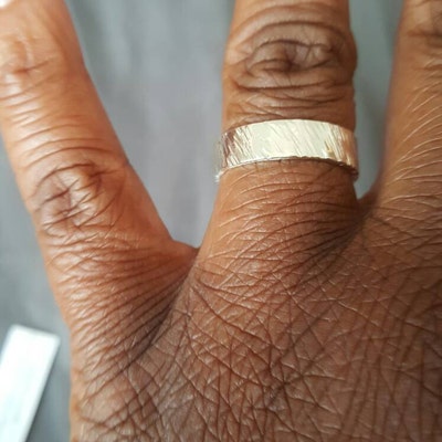 Sterling Silver Wide Textured Ring Tree Bark Ring - Etsy