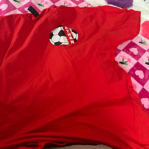 Soccer Number Name Outfit, Front and Back Soocer Hoodie, Personalized ...