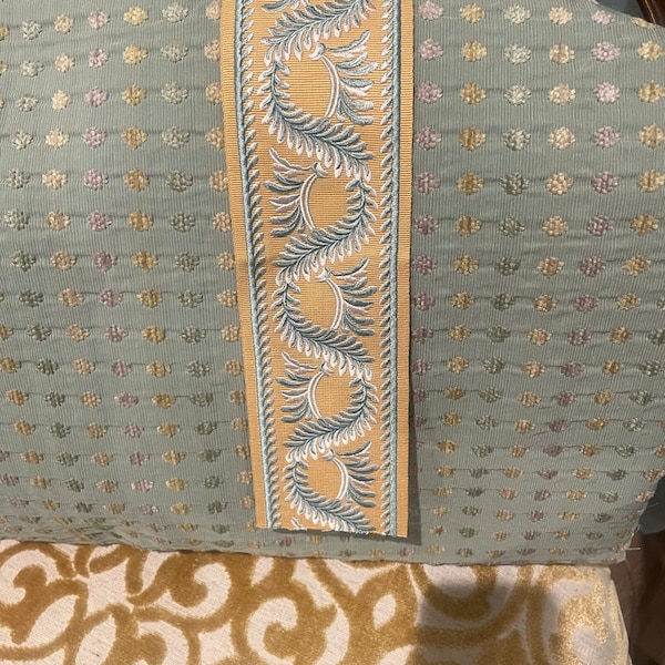 Retro Upholstery Trim , 3.5“embroidered Trim, Drapery Trim by the Yard ...