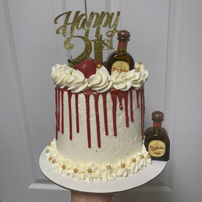 Happy 21st Cake Topper Svg, Twenty One Svg, Cake Topper Svg, Birthday ...