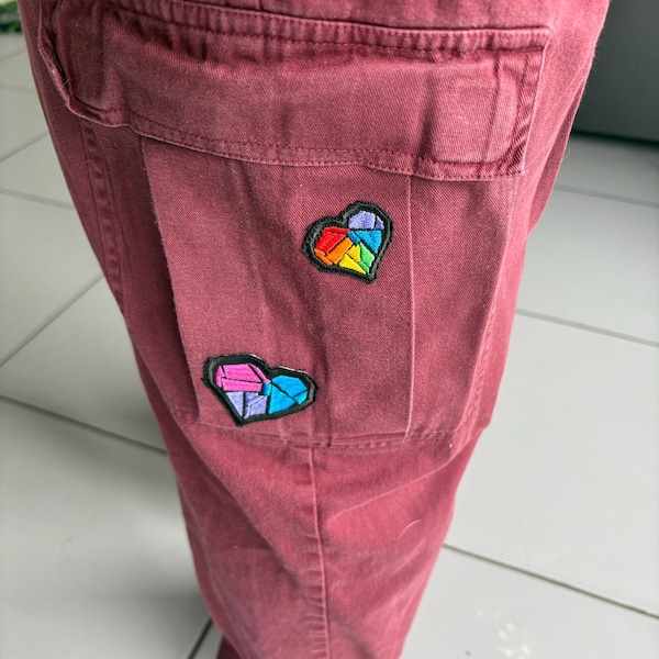 Dark Synth Synthwave Embroidered Patches Vibrant Color - Green and ...