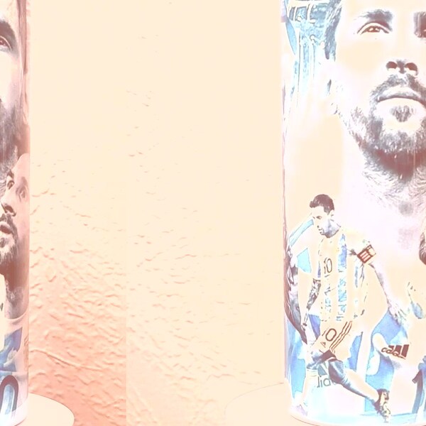 Lionel Messi 20oz Skinny Tumbler Wrap Sublimation Design, Messi 20oz ...