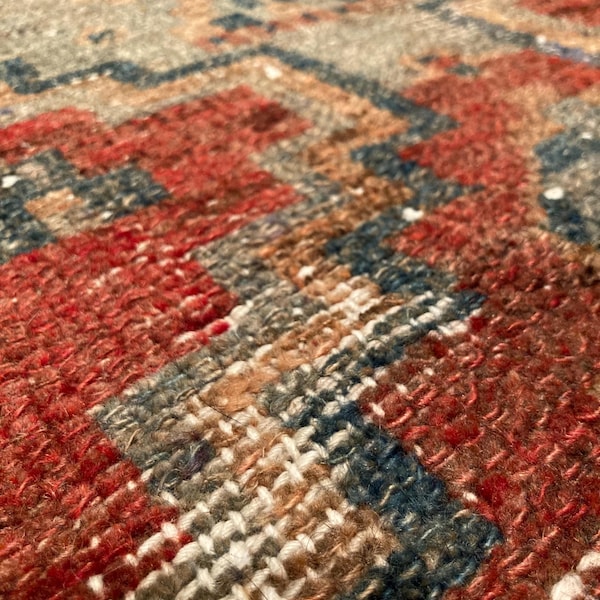 4x8 Vintage Rug, Red Turkish Rug, 4x8 Handmade Oushak Rug, Bedroom Rug ...