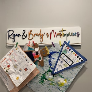 Look What I Made,personalized 3D Art Display Sign,kids Artwork Display ...