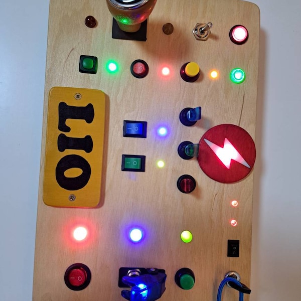 LED Light Switch Board for Toddler Electronic Busy Board for Travel ...