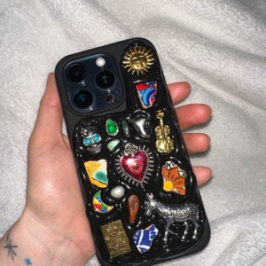 IPhone Phone Case Handmade Decoden Desert Summer Mosaic Vintage Jewelry ...