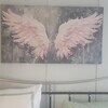 Angel Wings, Pink, Grey,abstract Painting Design, Canvas Print, Canvas ...